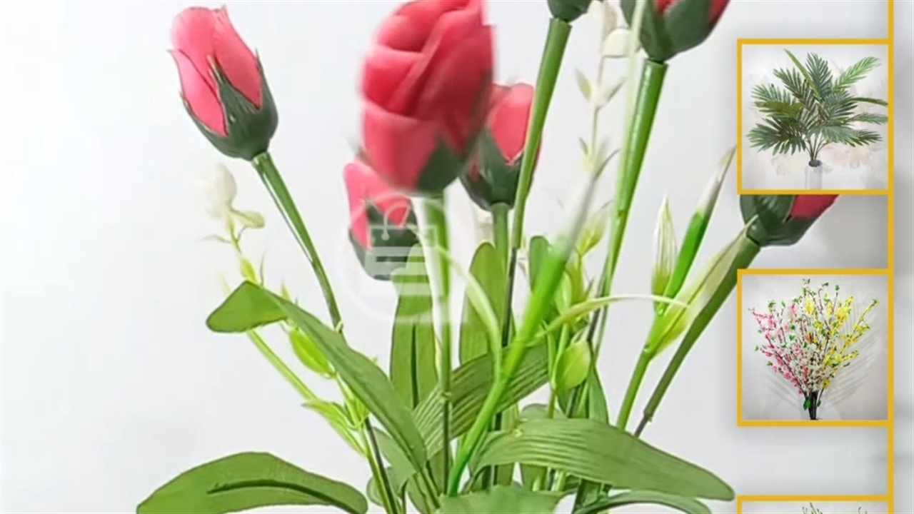 بوته های گل مصنوعی لاله قرمز - نماشا